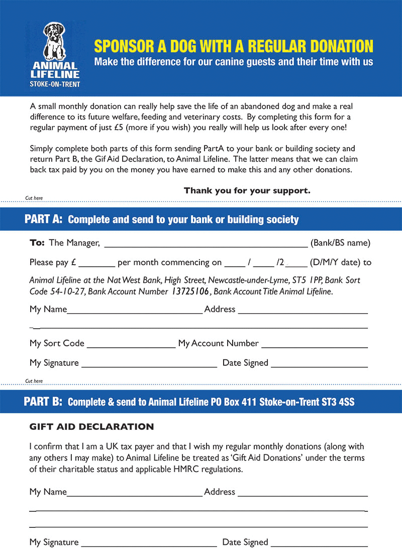 Animal Lifeline - Sponsorship & Standing Orders | Animal Lifeline